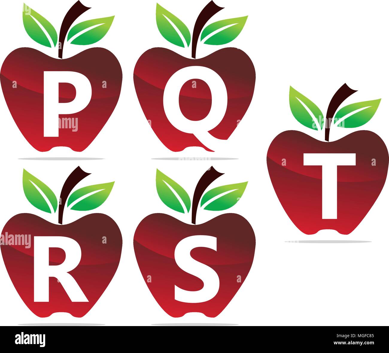 Apple Initial Template Set Stock Vector Image & Art - Alamy