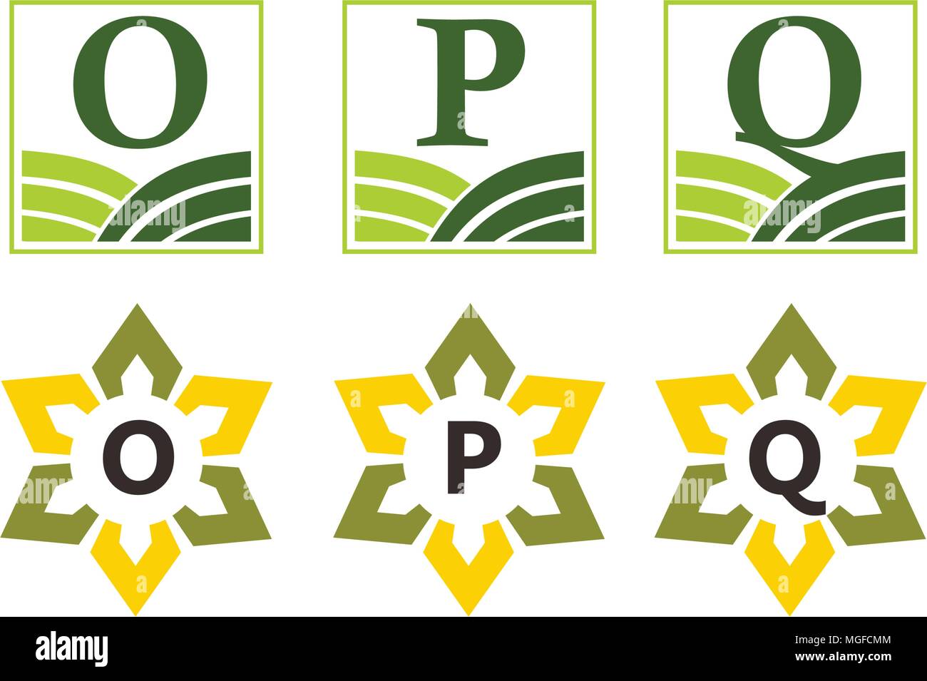 Green Project Solution Center Template Set Stock Vector Image & Art - Alamy