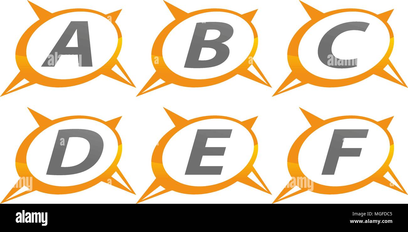 Compass Guide Solution Template Set Stock Vector Image & Art - Alamy