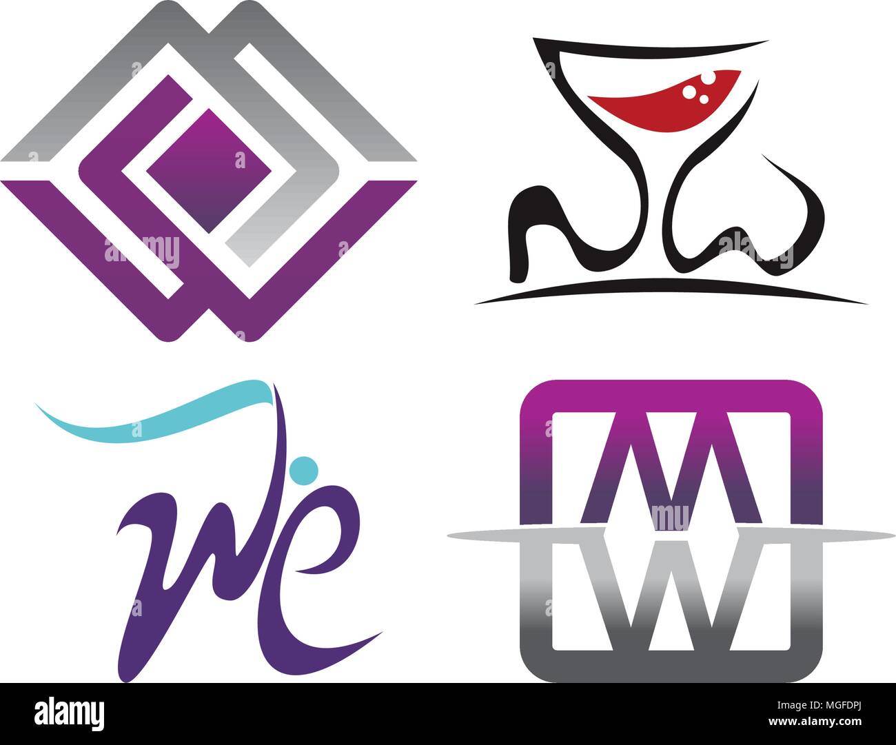 Logotype Modern Template Set Stock Vector Image & Art - Alamy