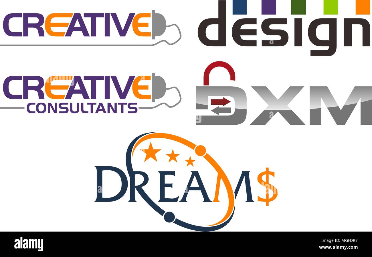 Logotype Template Vector Set Stock Vector Image & Art - Alamy
