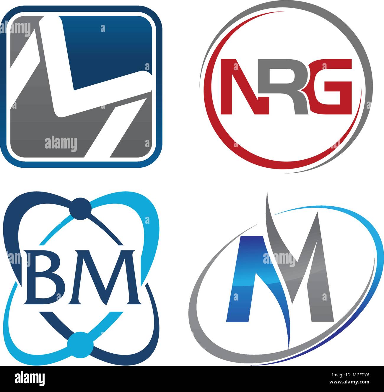 Logotype Modern Template Set Stock Vector Image & Art - Alamy