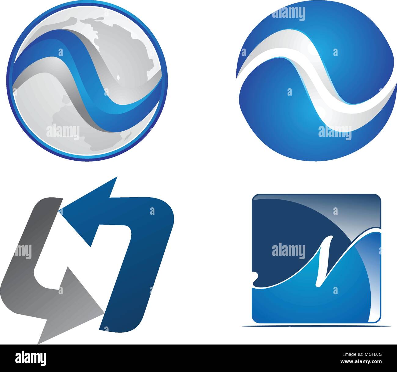 Logotype Modern Template Set Stock Vector Image & Art - Alamy