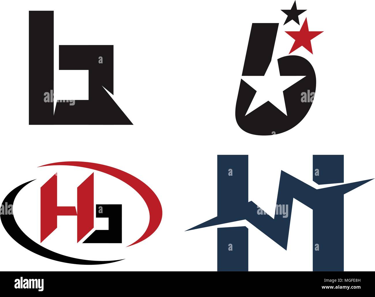 Logotype Modern Template Set Stock Vector Image & Art - Alamy