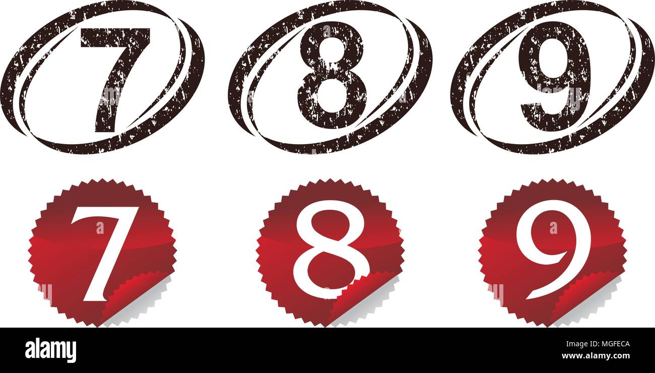 Modern Number Template Set Stock Vector Image & Art - Alamy