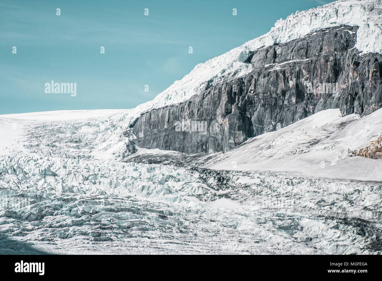 Athabasca Glacier in the Columbia Icefield, Alberta Canada Stock Photo ...