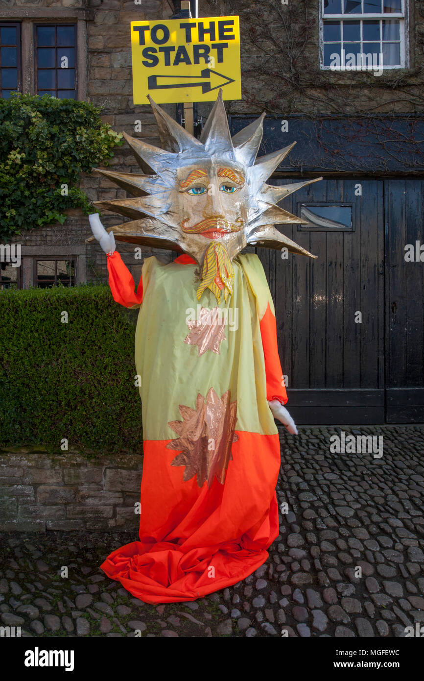 Wray, Lancaster, UK. 28/04/2018. Wray Scarecrow Festival and Fair. The ...
