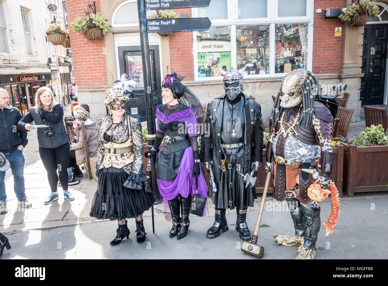 Whitby, North Yorkshire, England, UK, 28th April, 2018. Weather: Bright ...