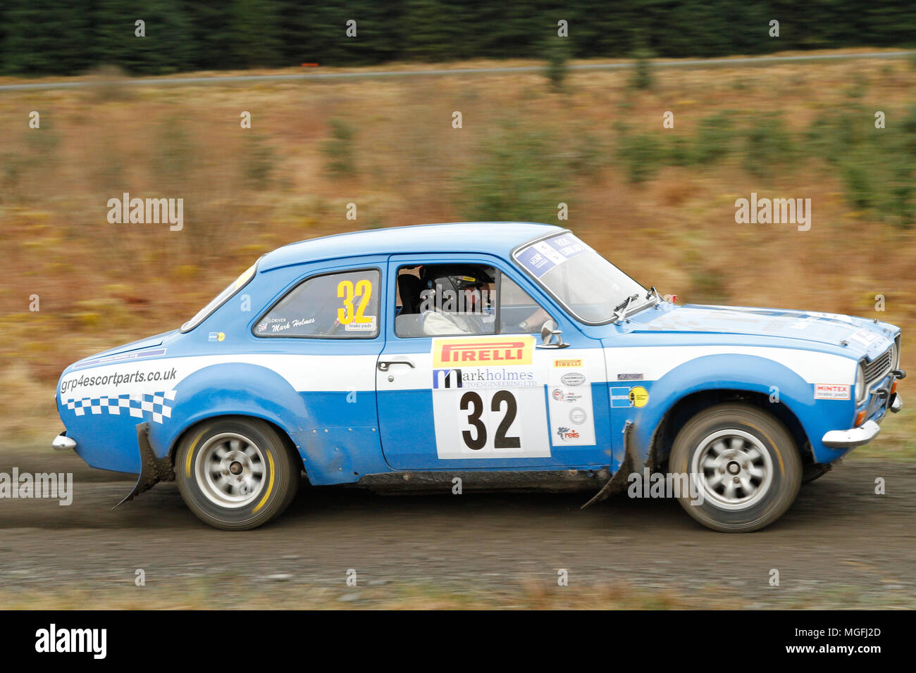 Kielder Forest, Northumberland, UK, 28 April 2018. Rally drivers ...