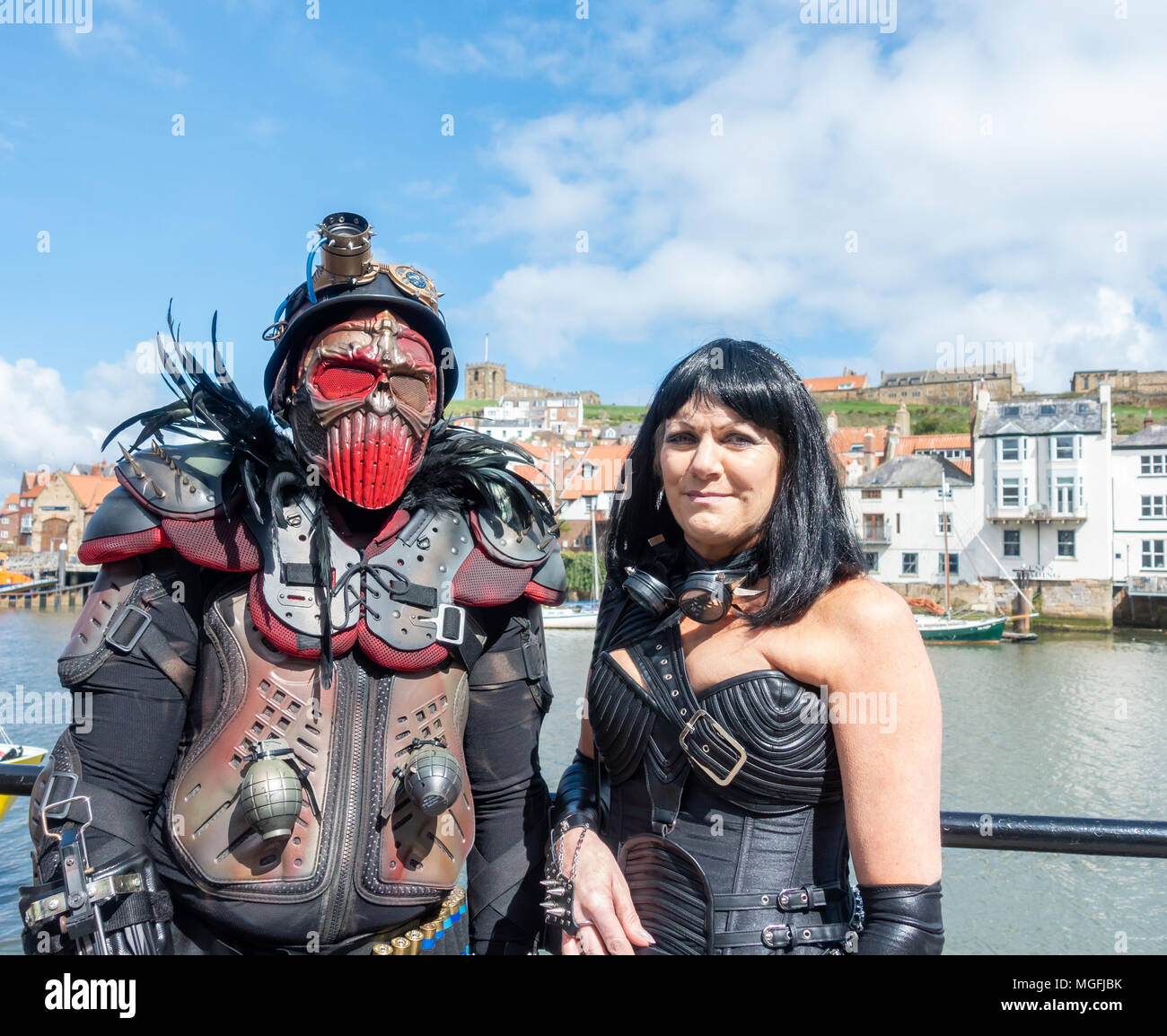 Whitby Goth weekend, Whitby, North Yorkshire, England. UK Stock Photo ...