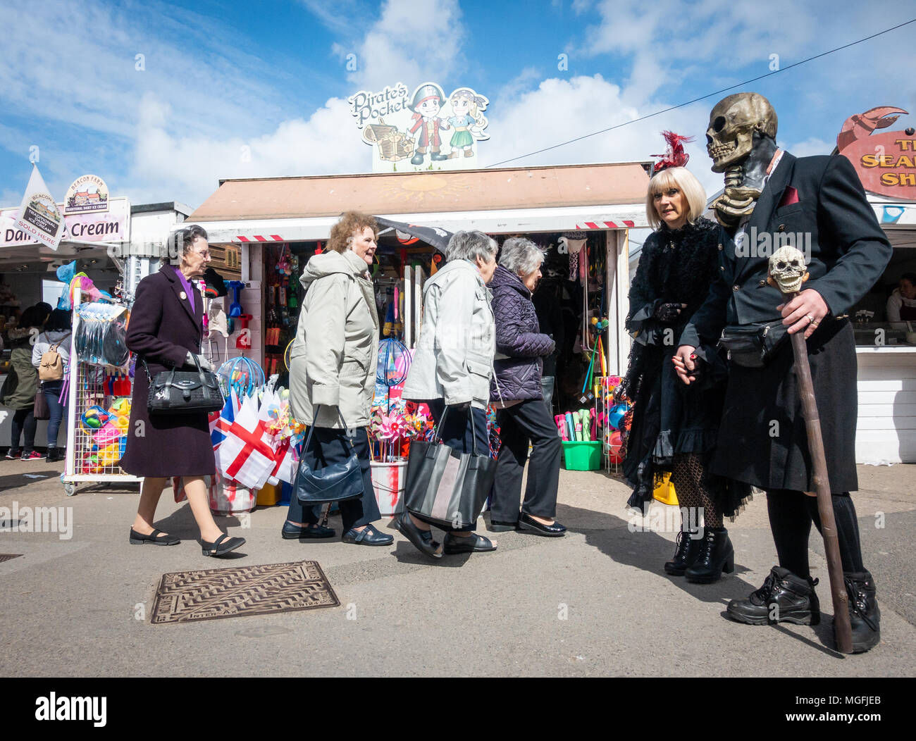 Whitby Goth weekend, Whitby, North Yorkshire, England. UK Stock Photo ...