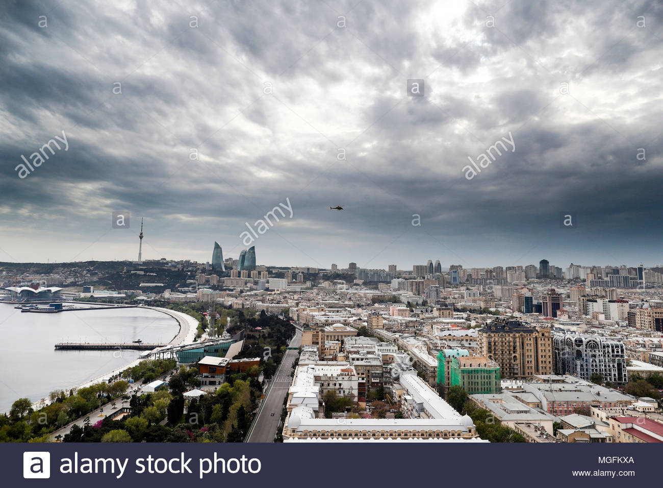 Baku Azerbaijan Aerial Stock Photos & Baku Azerbaijan Aerial Stock ...