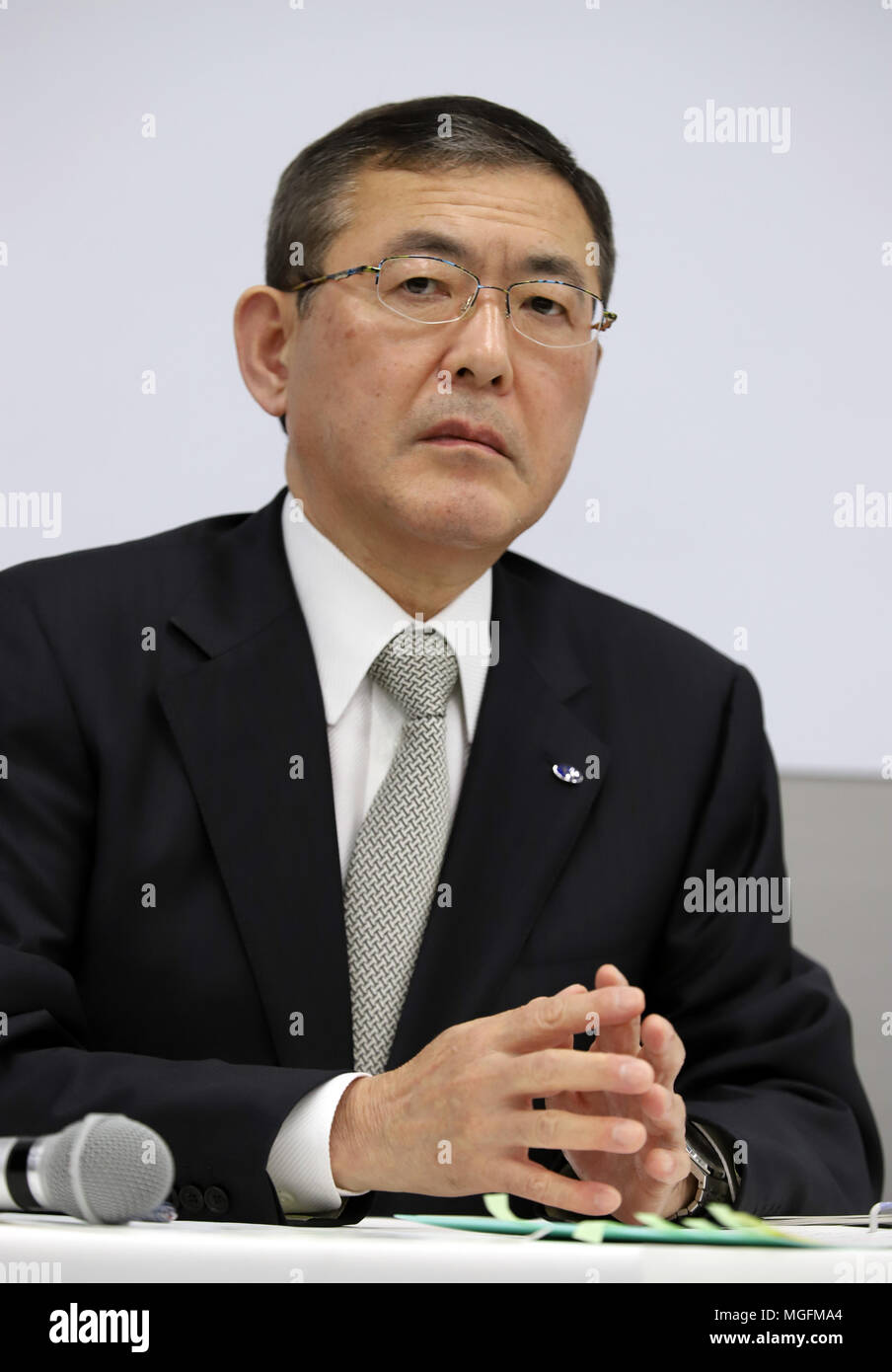Tokyo, Japan. 27th Apr, 2018. Japan's automaker Subaru president ...