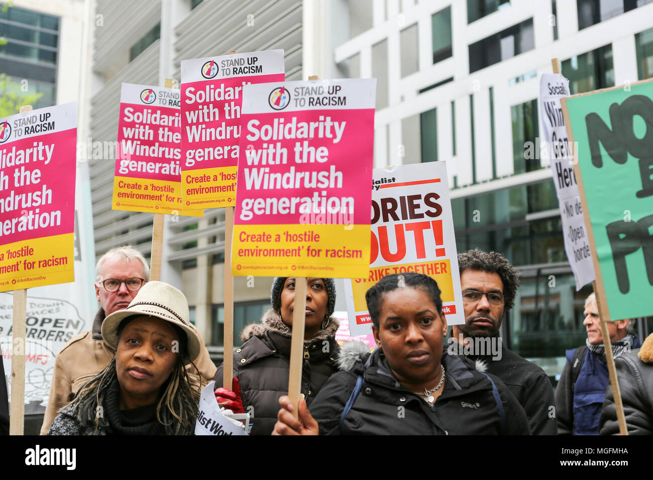 London, UK, 28th April 2018. Windrush Generation protest outside the ...