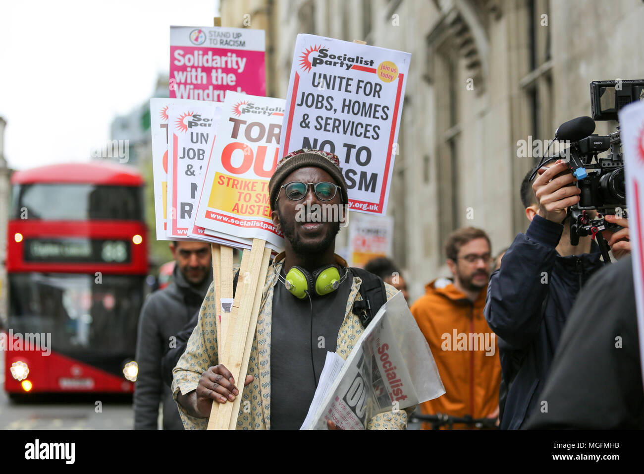 London, UK, 28th April 2018. Windrush Generation protest outside the ...