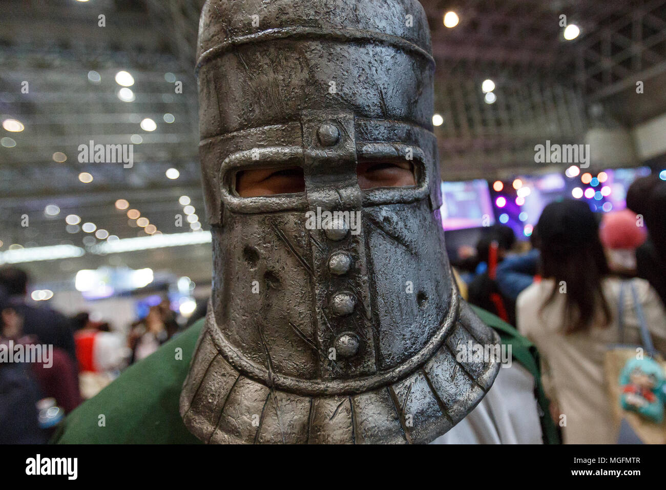 Chiba, Japan, 28 April 2018. A cosplayer poses for a photograph during ...