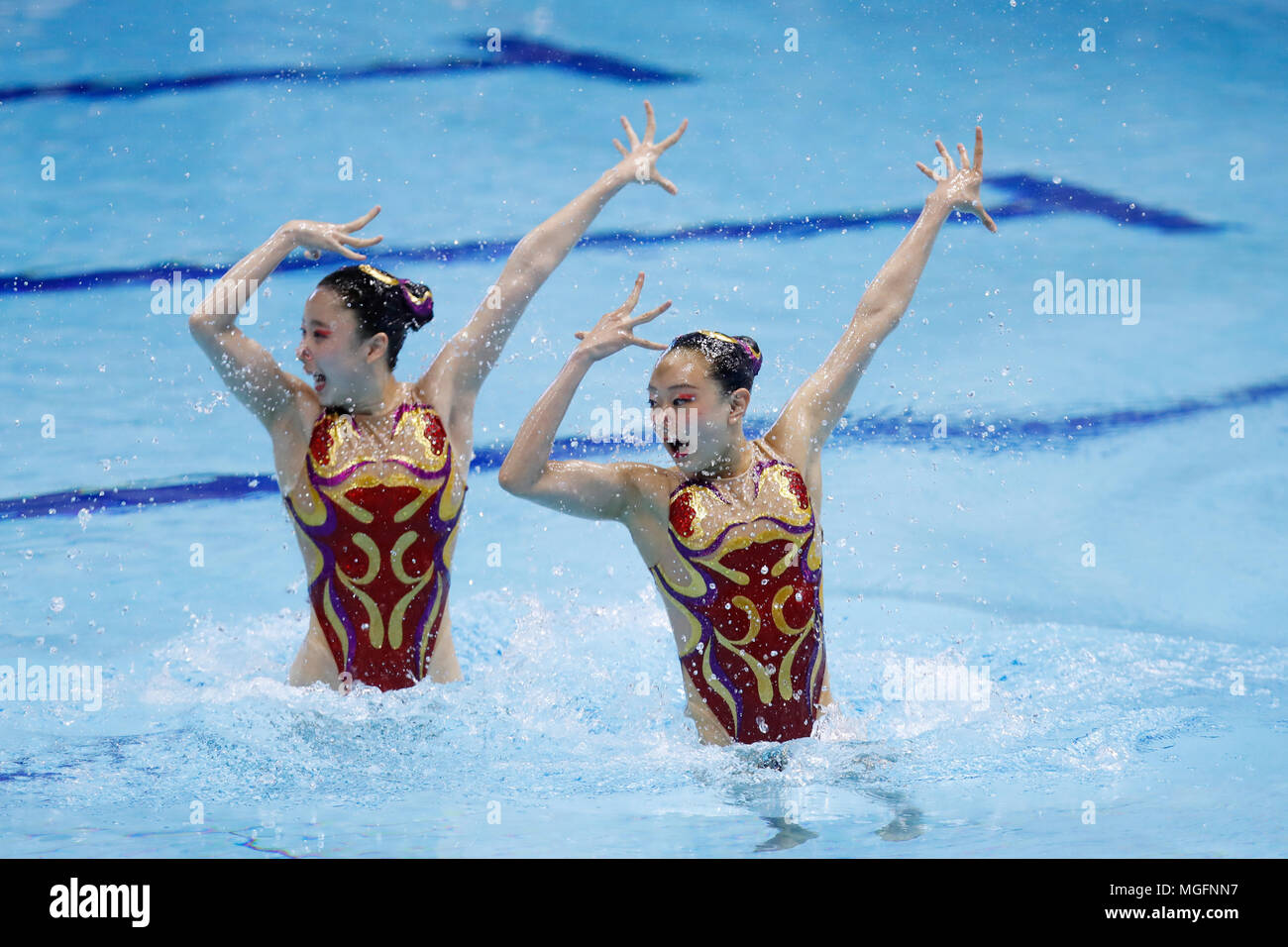 Mana Fujiwara & Ami Wada, APRIL 28, 2018 Artistic Swimming : The 94th ...