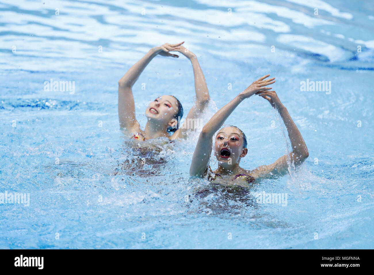 Mana Fujiwara & Ami Wada, APRIL 28, 2018 Artistic Swimming : The 94th ...