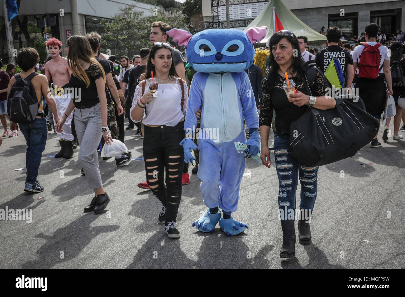 Naples, Italy, 28 April 2018. A moment of the 20th edition of Napoli ...