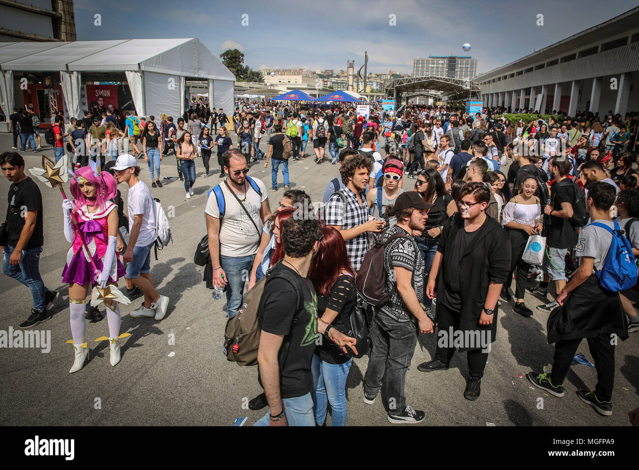 Naples, Italy, 28 April 2018. A moment of the 20th edition of Napoli ...