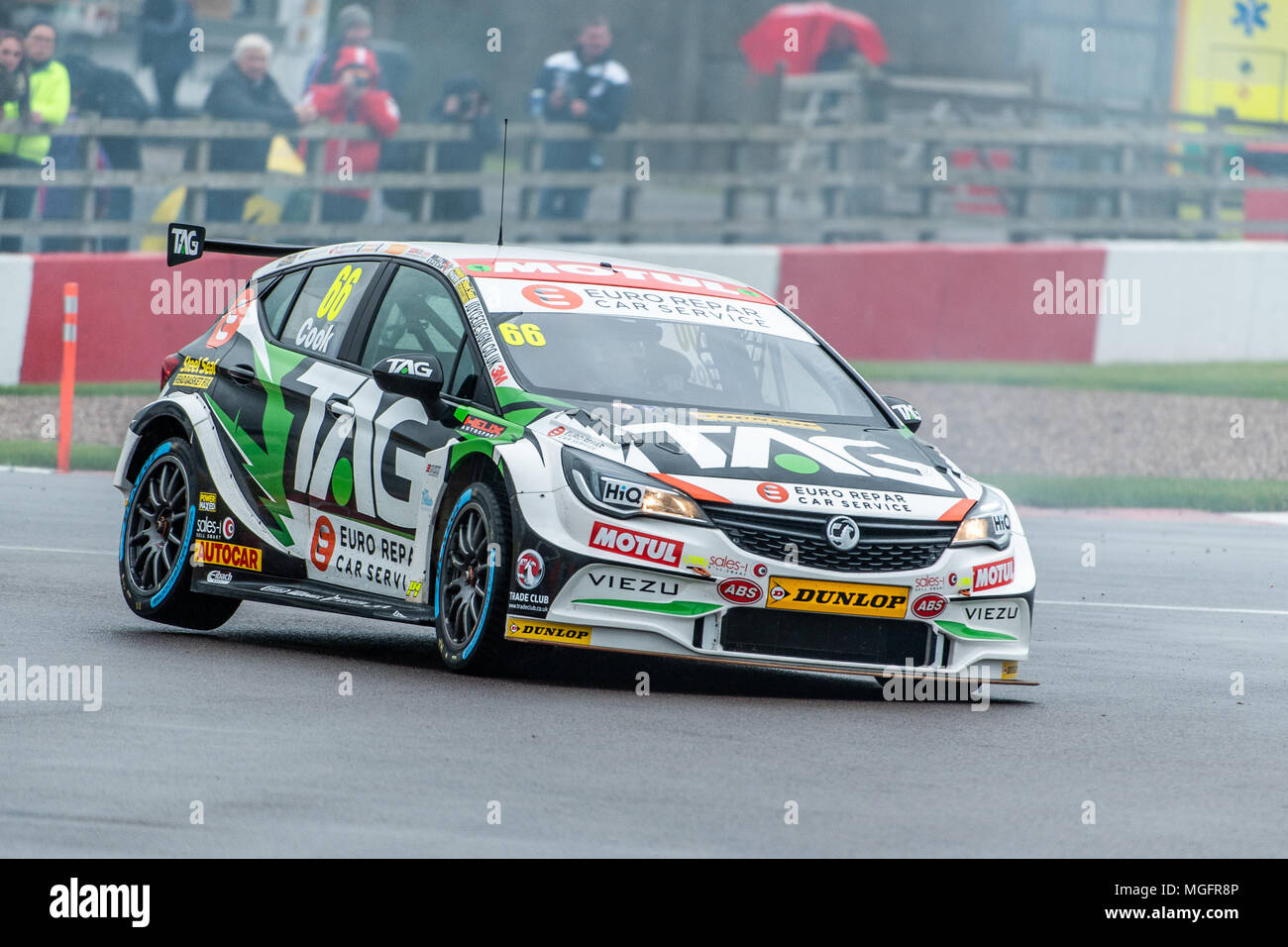 Donnington, UK. . 29th Apr, 2018. Josh Cook took pole position in his ...