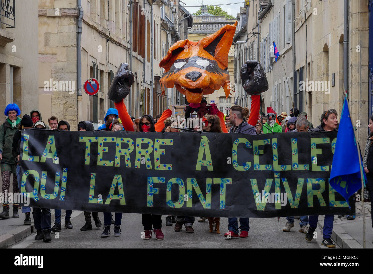Protesters support ZAD (Zone to Defend) in Dijon, Cote d4Or, France ...