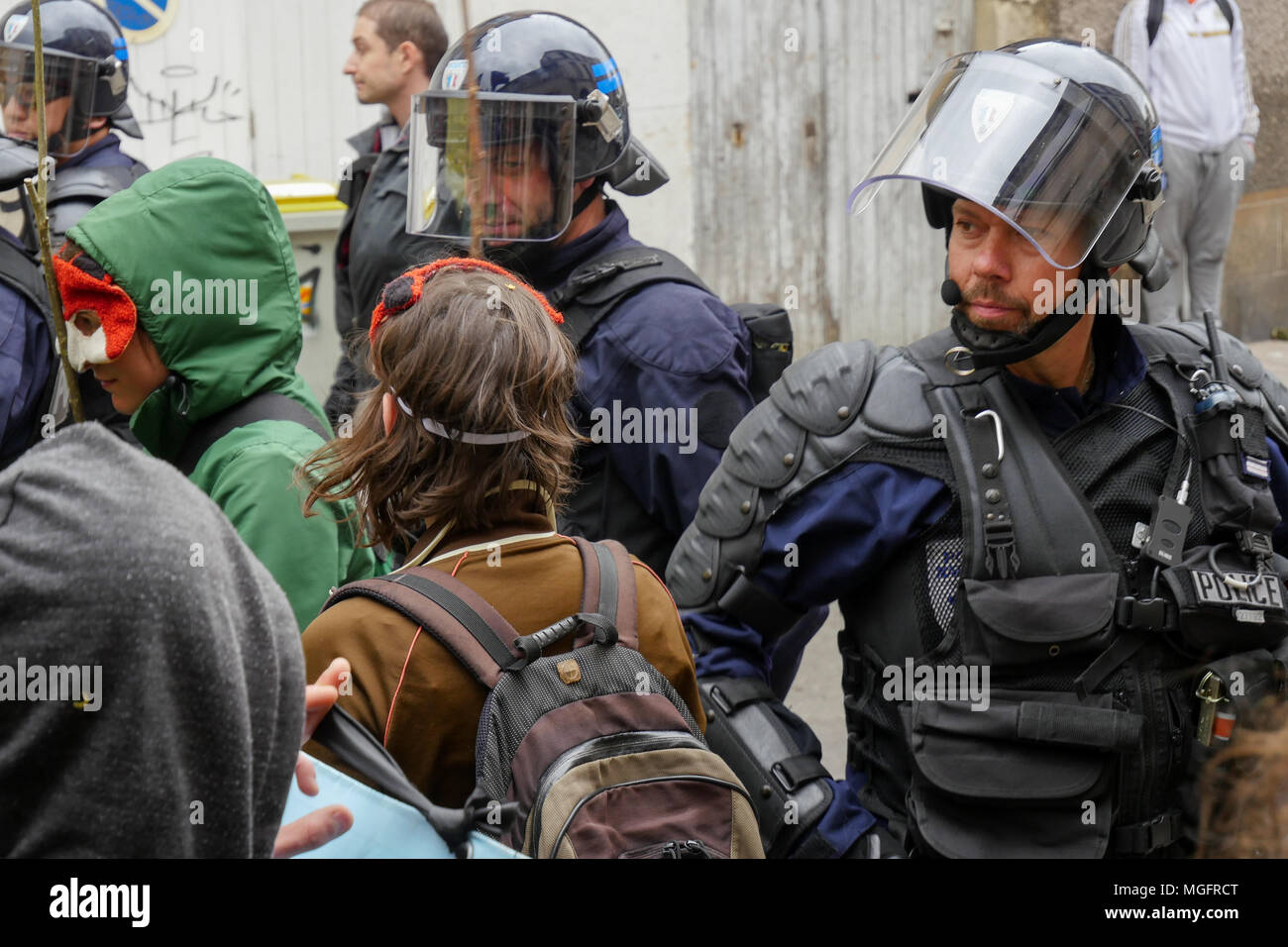 Protesters support ZAD (Zone to Defend) in Dijon, Cote d4Or, France ...