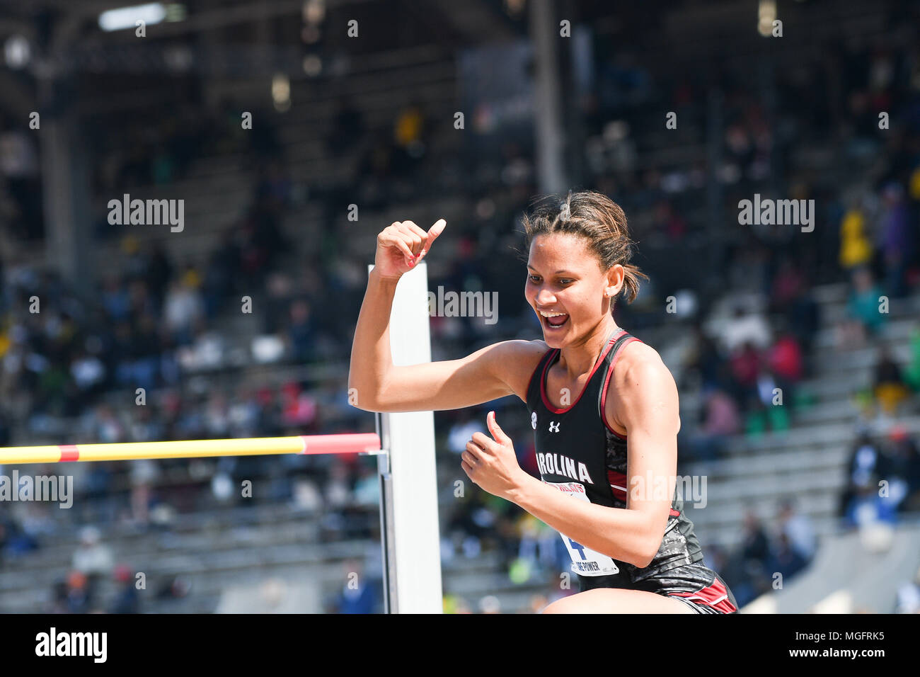 Philadelphia, Pennsylvania, USA. 28th Apr, 2018. LISSA LABICHE (4) of ...