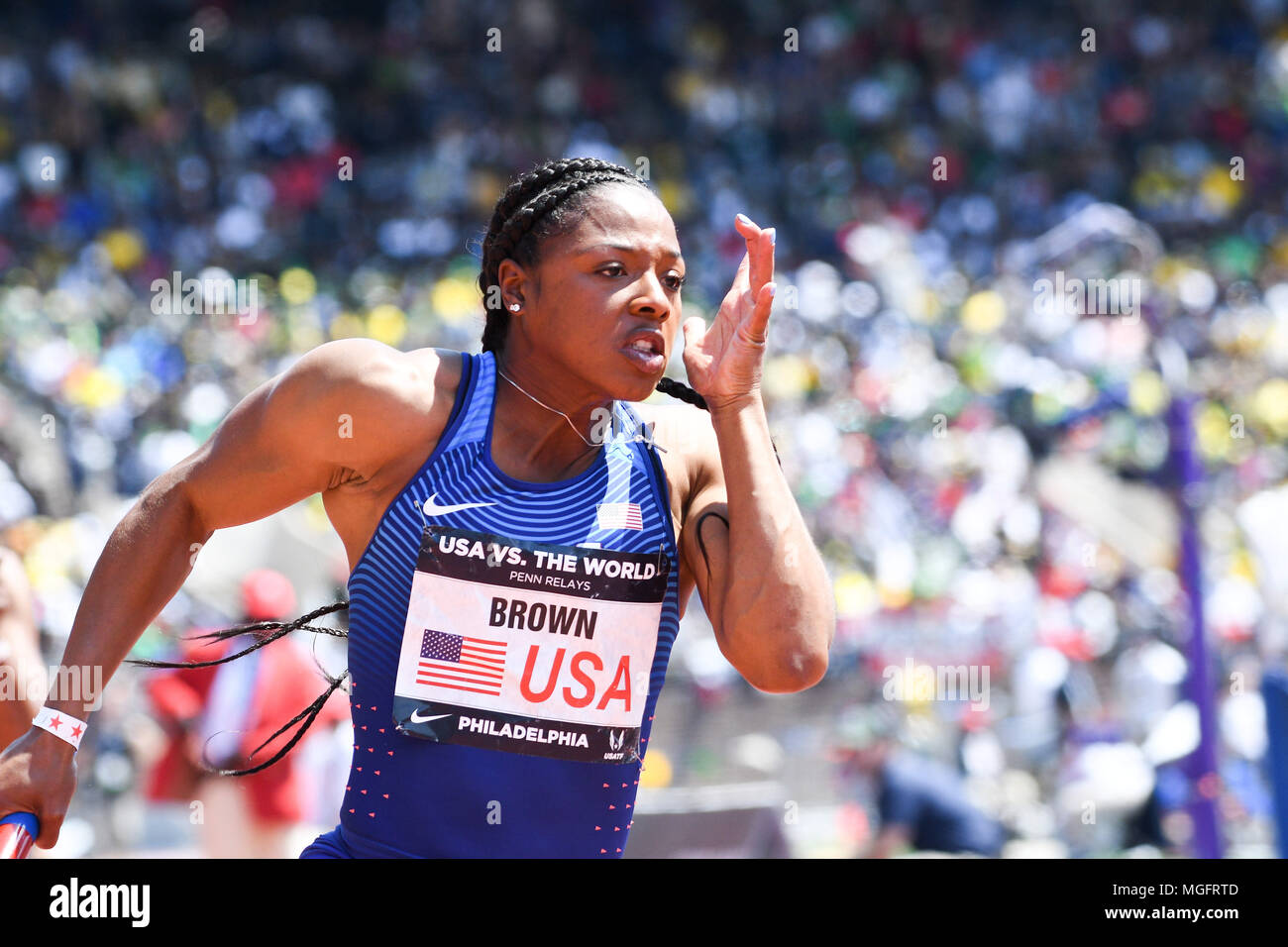Philadelphia, Pennsylvania, USA. 28th Apr, 2018. DESTINEE BROWN of the ...