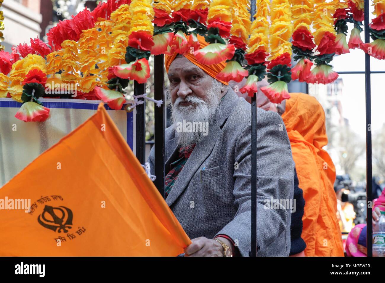 Madison Avenue, New York, USA, April 28, 2018 - Thousands of Sikhs and there Families Celebrate ...