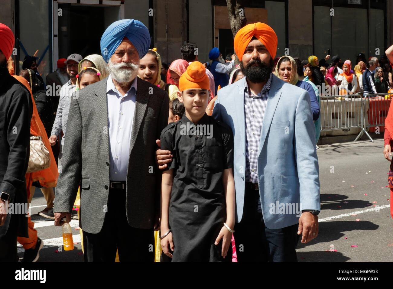 Madison Avenue, New York, USA, April 28, 2018 - Thousands of Sikhs and there Families Celebrate ...