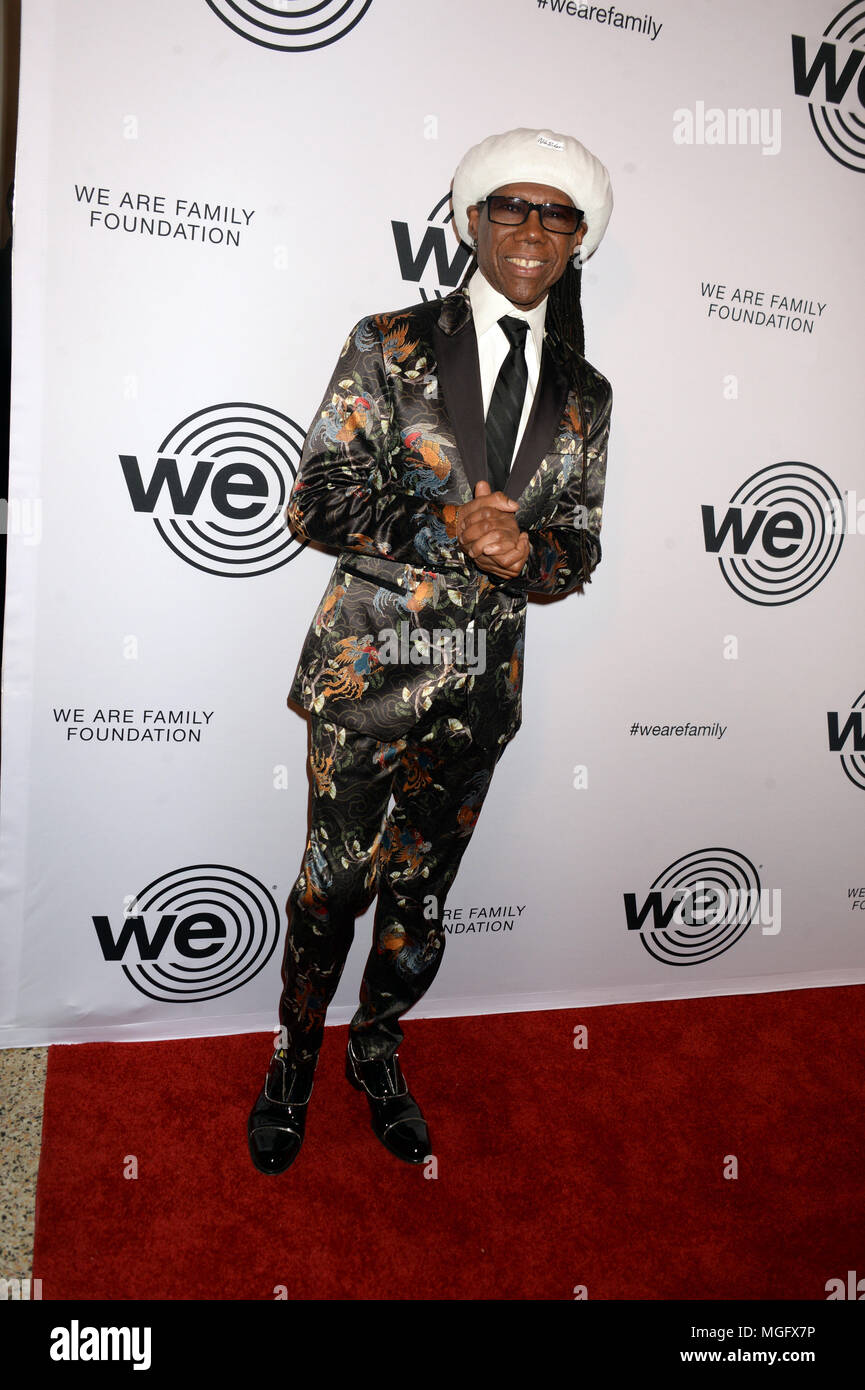 New York, USA. 27 April 2018. Nile Rodgers, Roger Daltrey, Nancy Hunt ...