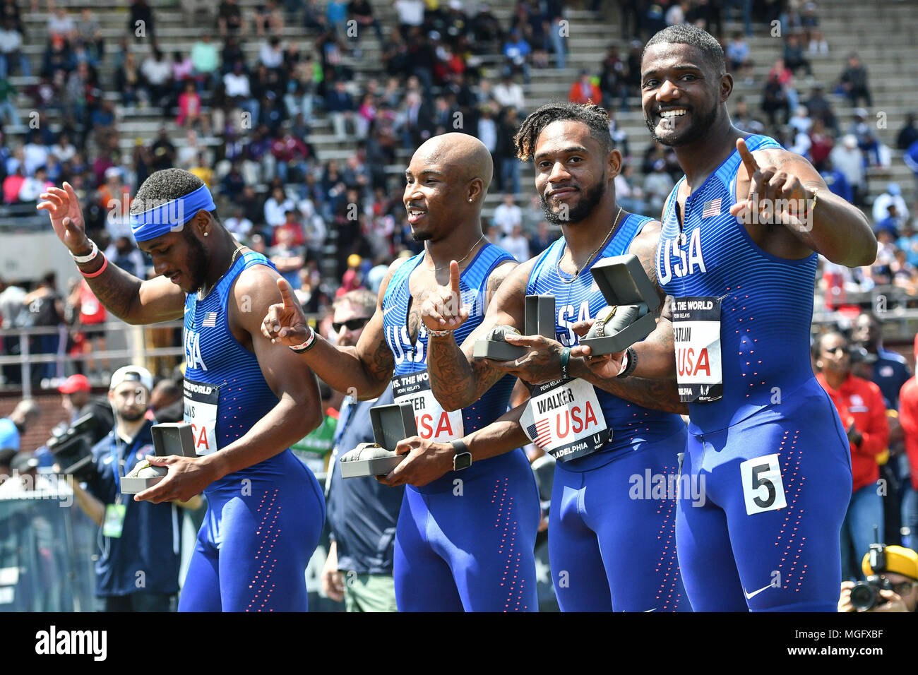 Philadelphia, Pennsylvania, USA. 28th Apr, 2018. LASHON COLLINS, TEVIN ...