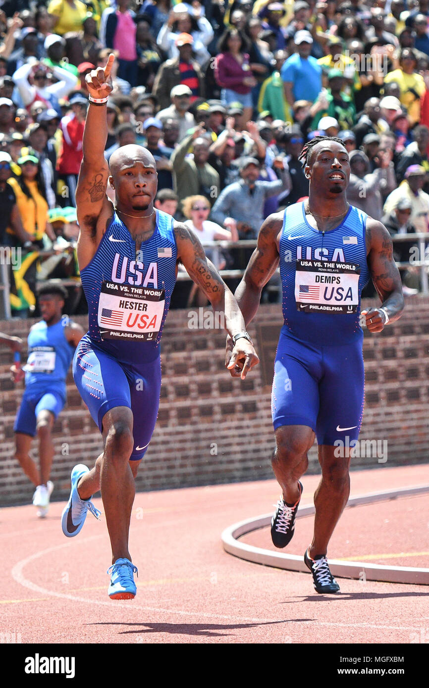 Philadelphia, Pennsylvania, USA. 28th Apr, 2018. TEVIN HESTER ...