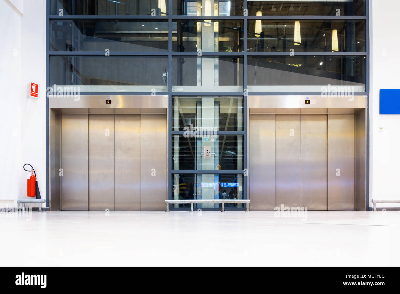 An elevator interior design, Modern building design Stock Photo - Alamy