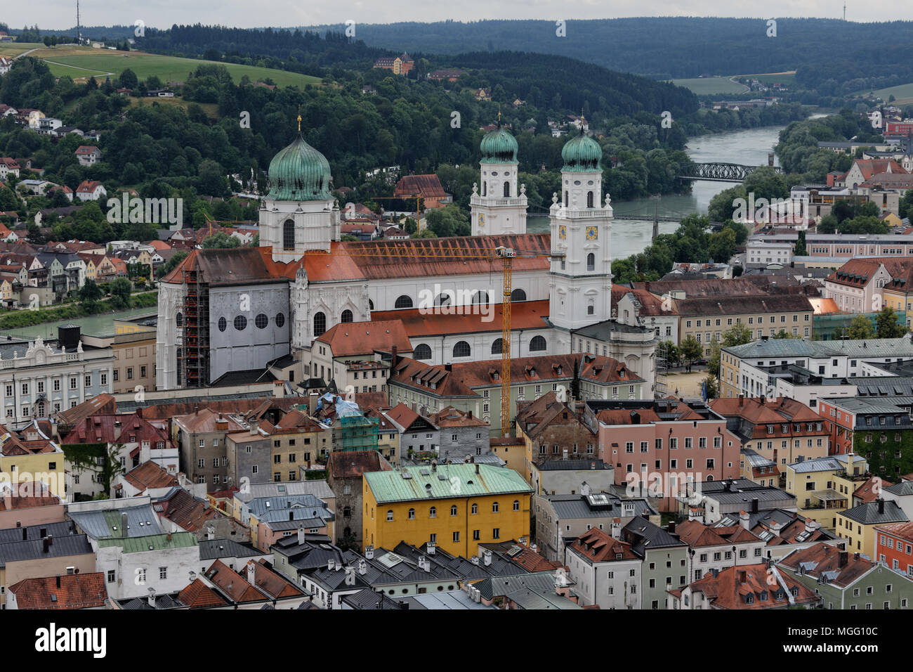 Passau - City of Three Rivers. Passau - Dreiflüssestadt. St. Stephen's ...
