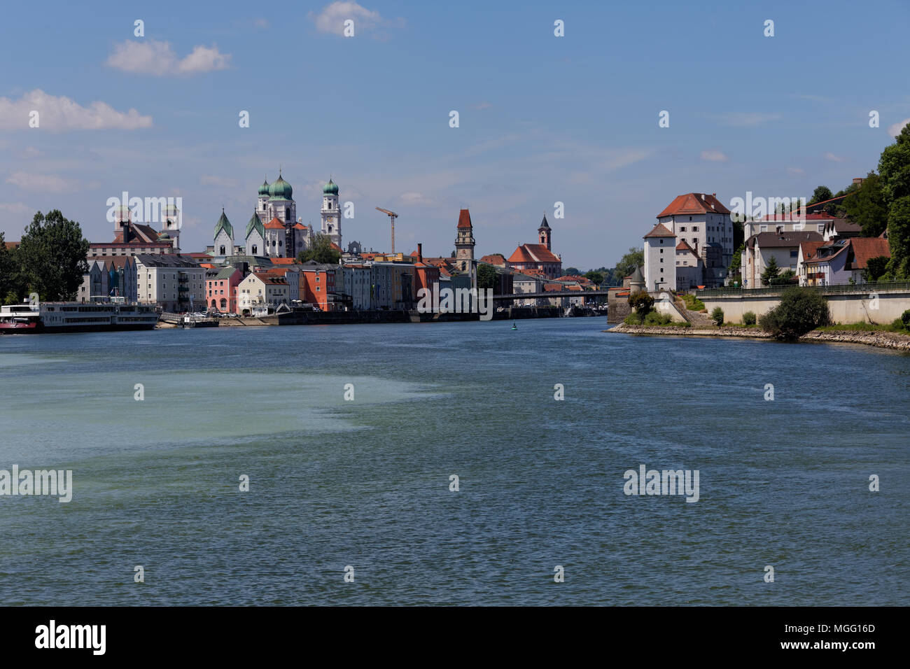 Passau - City of Three Rivers. Passau - Dreiflüssestadt. St. Stephen's ...