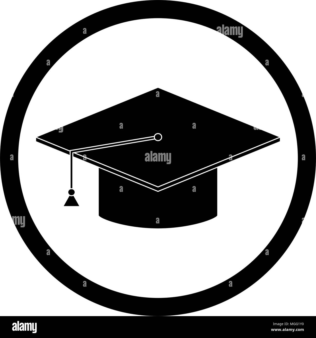 Graduation Cap Circle Icon