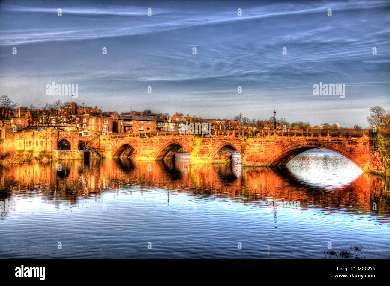 Old dee bridge hi-res stock photography and images - Alamy