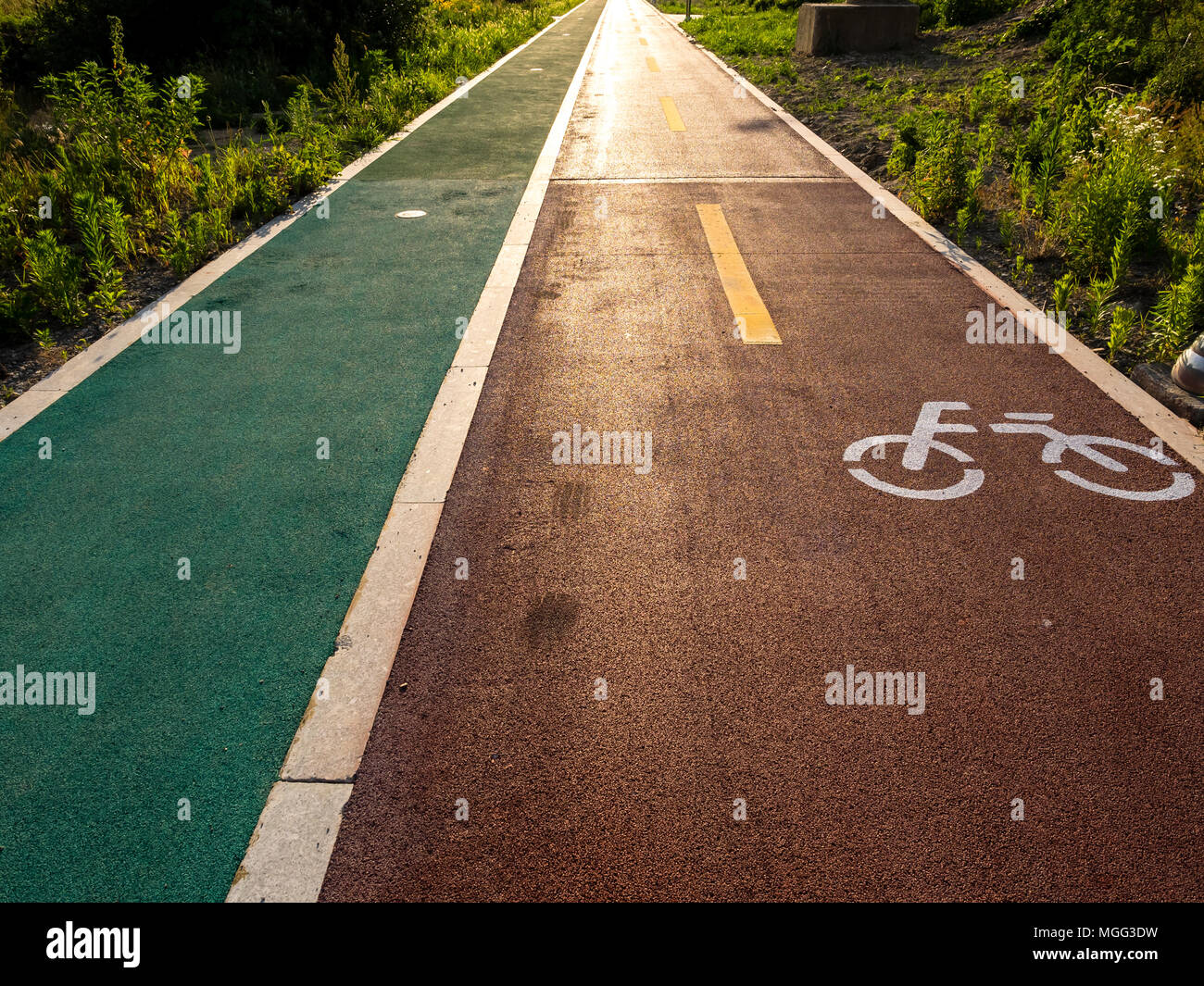 Bike road in the park for healthy lifestyle Stock Photo - Alamy