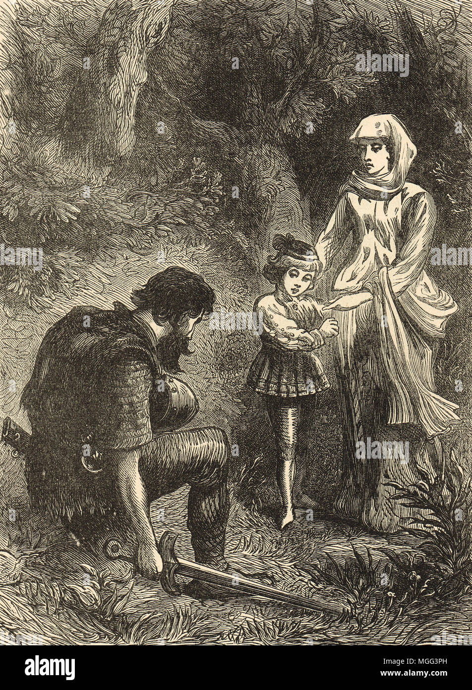 Queen Margaret of Anjou and the robber of Hexham Stock Photo - Alamy