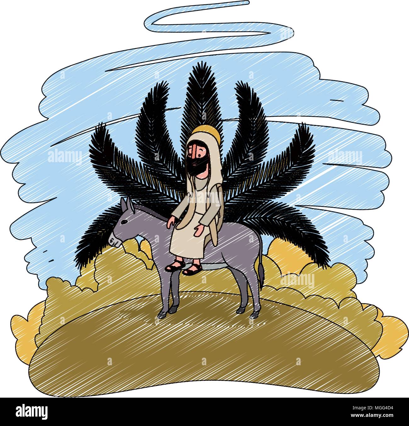 Jesus christ in the mule avatar character Stock Vector Image & Art - Alamy
