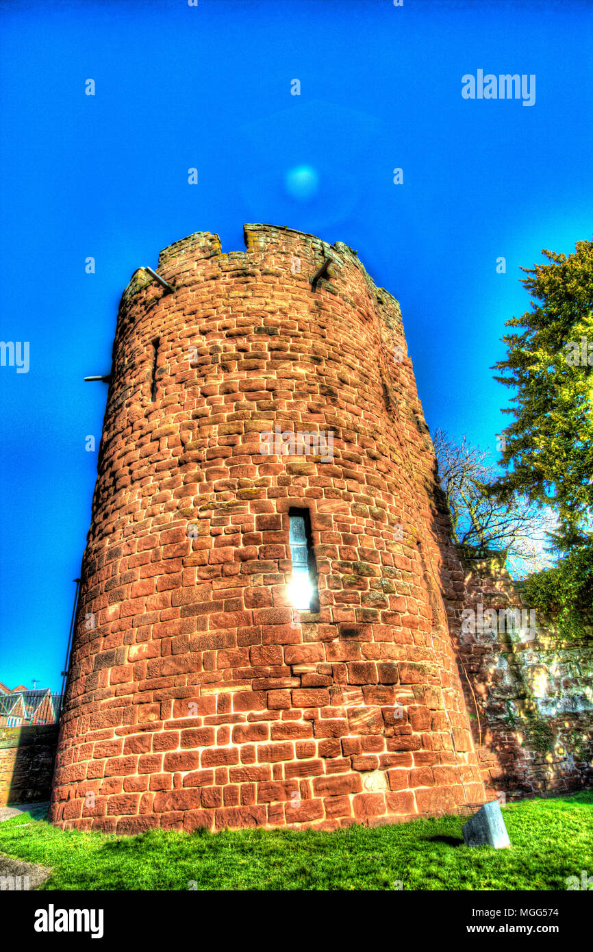 City of Chester, England. Artistic view of the 14th century Water Tower ...