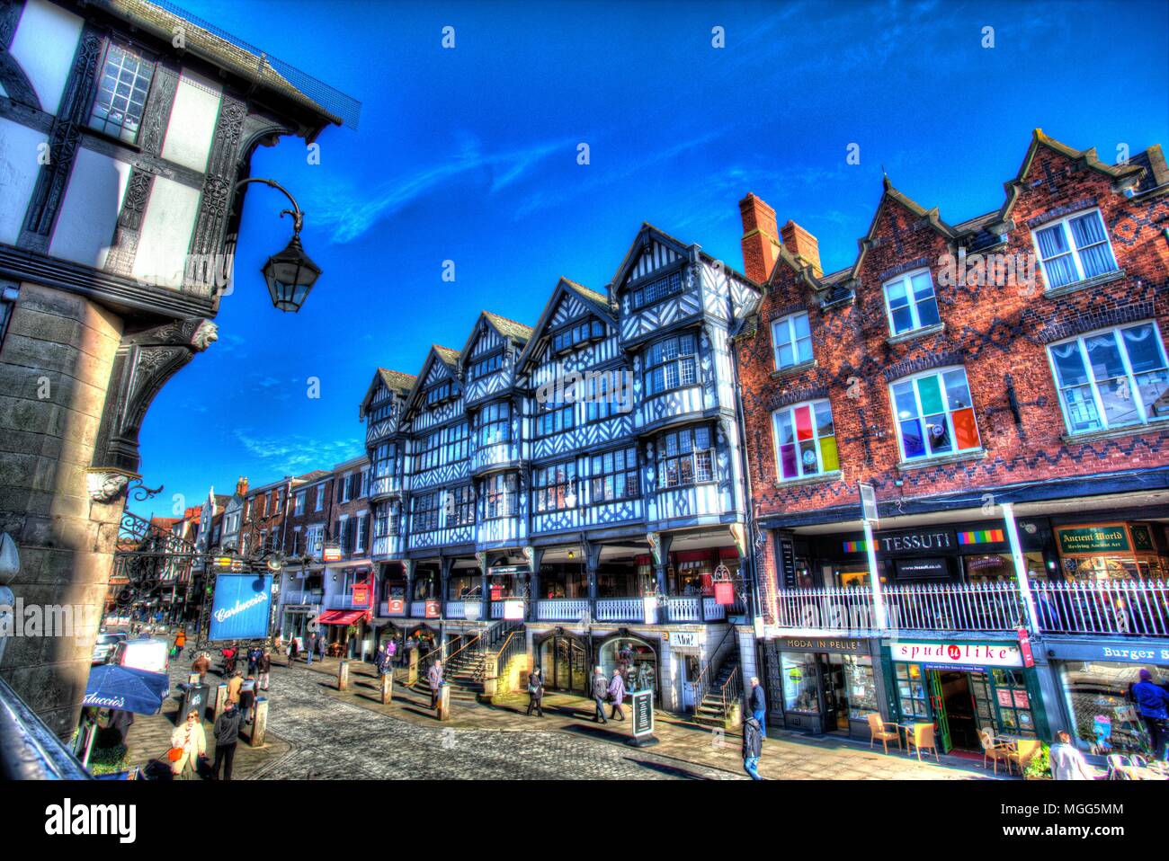 Chester high street hi-res stock photography and images - Alamy