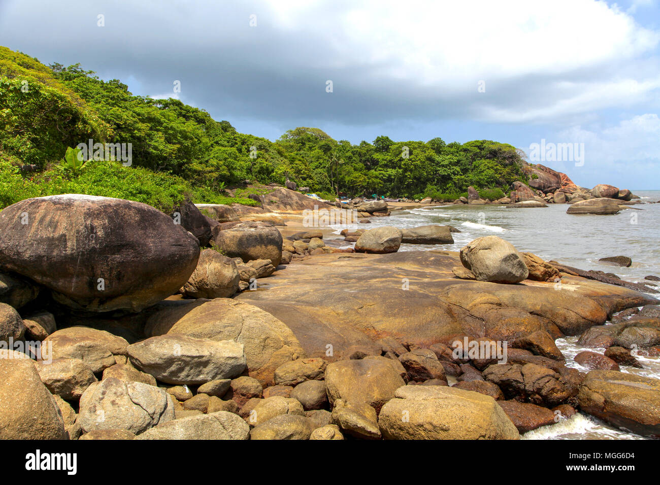 A view of the famous beach of Agonda beach in India Stock Photo - Alamy