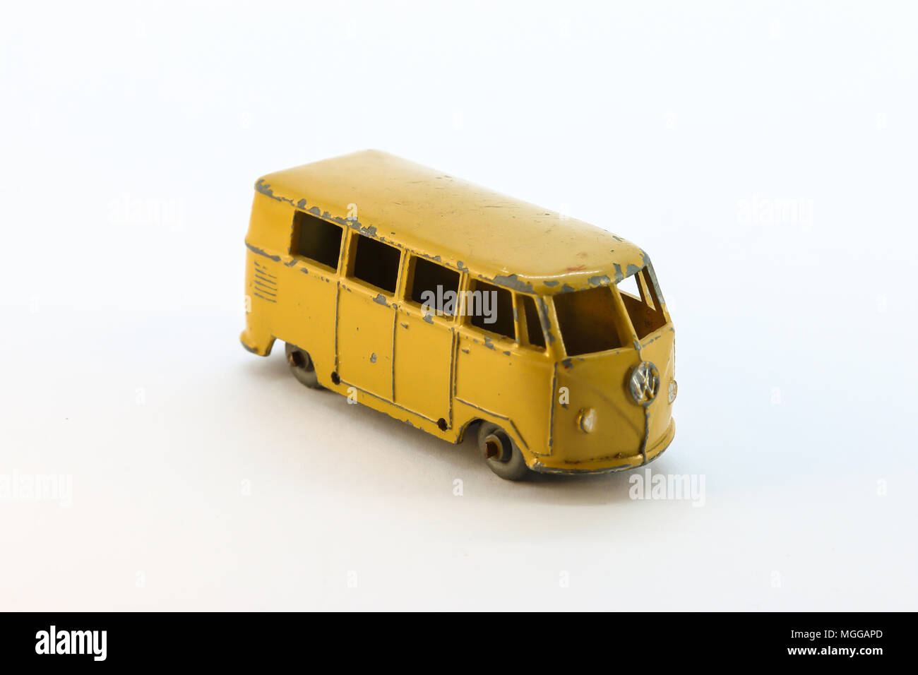 Old VW Microbus Toy on white background Stock Photo - Alamy