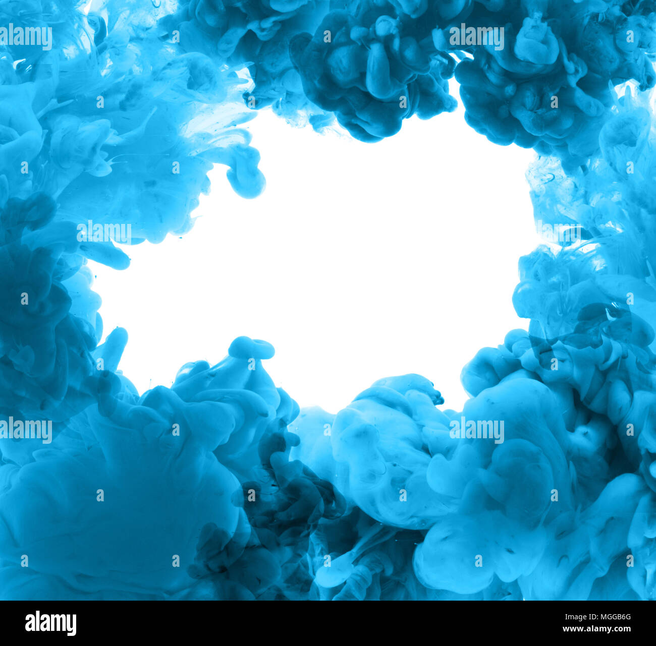 Acrylic blue colors and ink in water. Abstract background Stock Photo ...