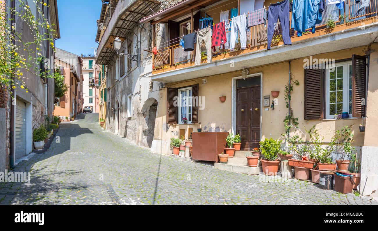 Scenic sight in Arsoli, rural village in Rome Province, Latium, central ...