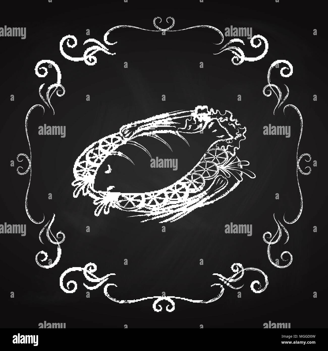 Chalkboard Drawing Fish High Resolution Stock Photography and Images ...