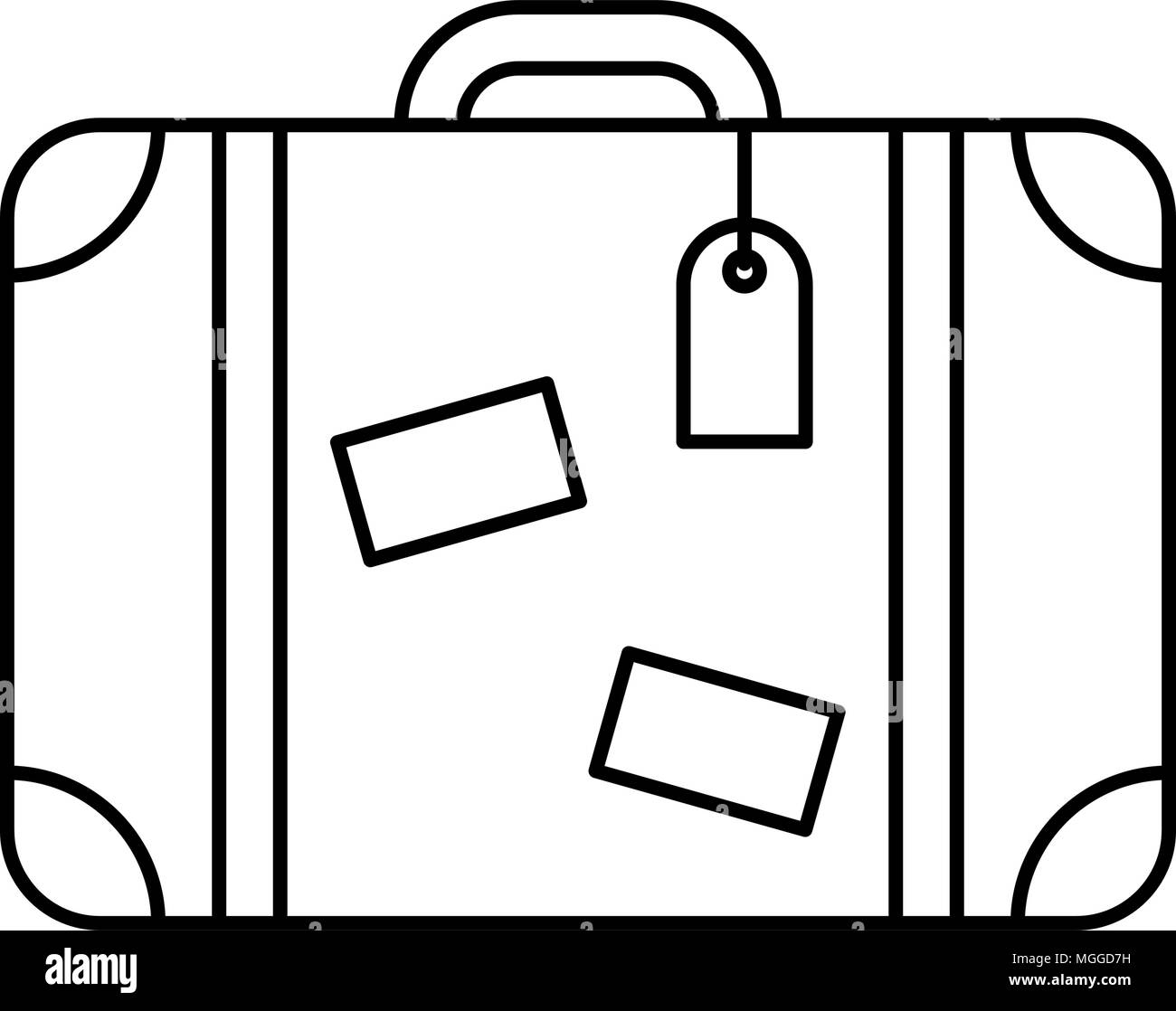 Luggage vector icon linear Stock Vector Images - Alamy